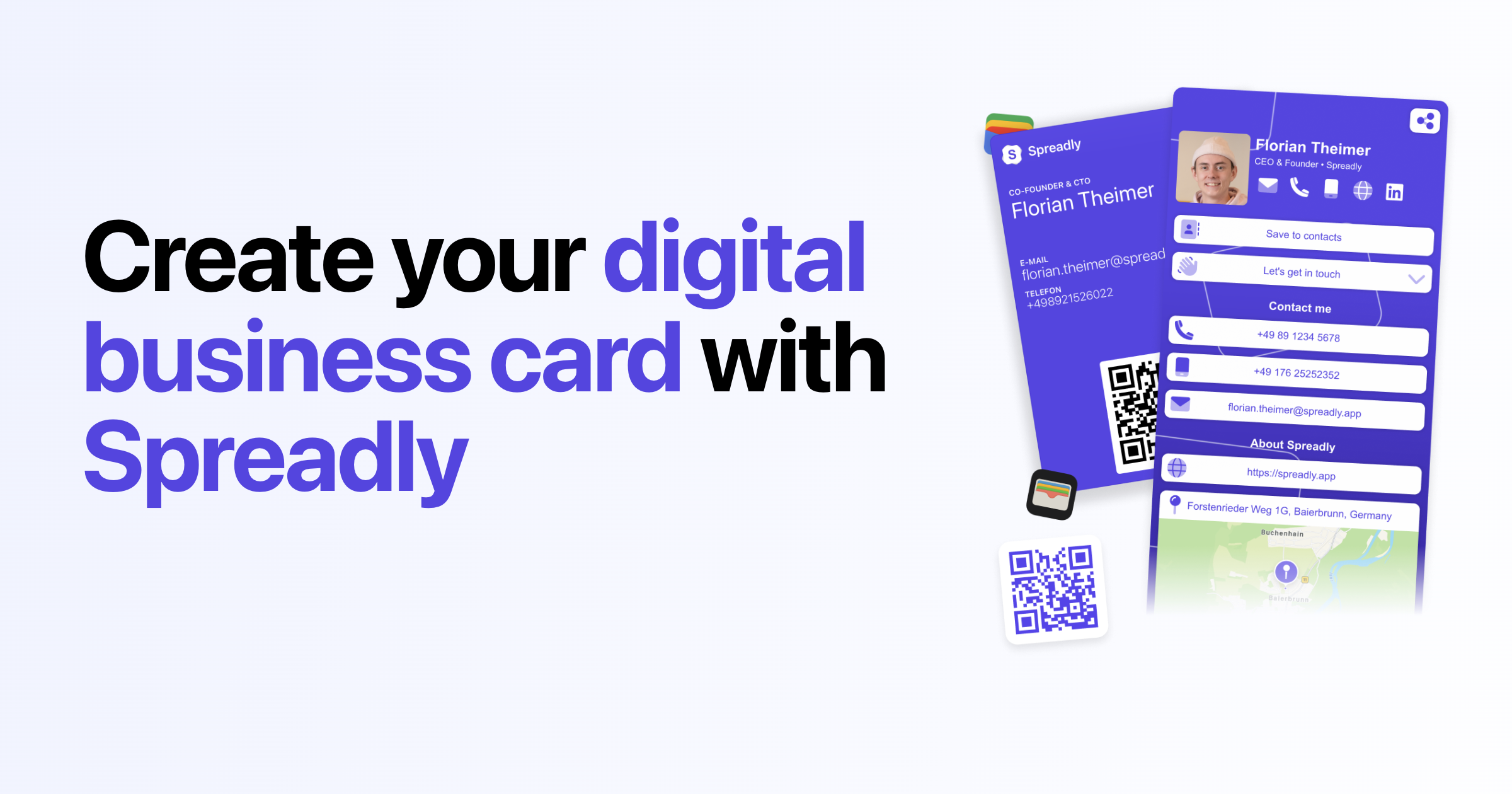 Cartes de visite numériques pour les entreprises • Spreadly